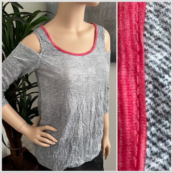 David Cline | Tops | David Cline Cold Shoulder Crinkle Material Print ...